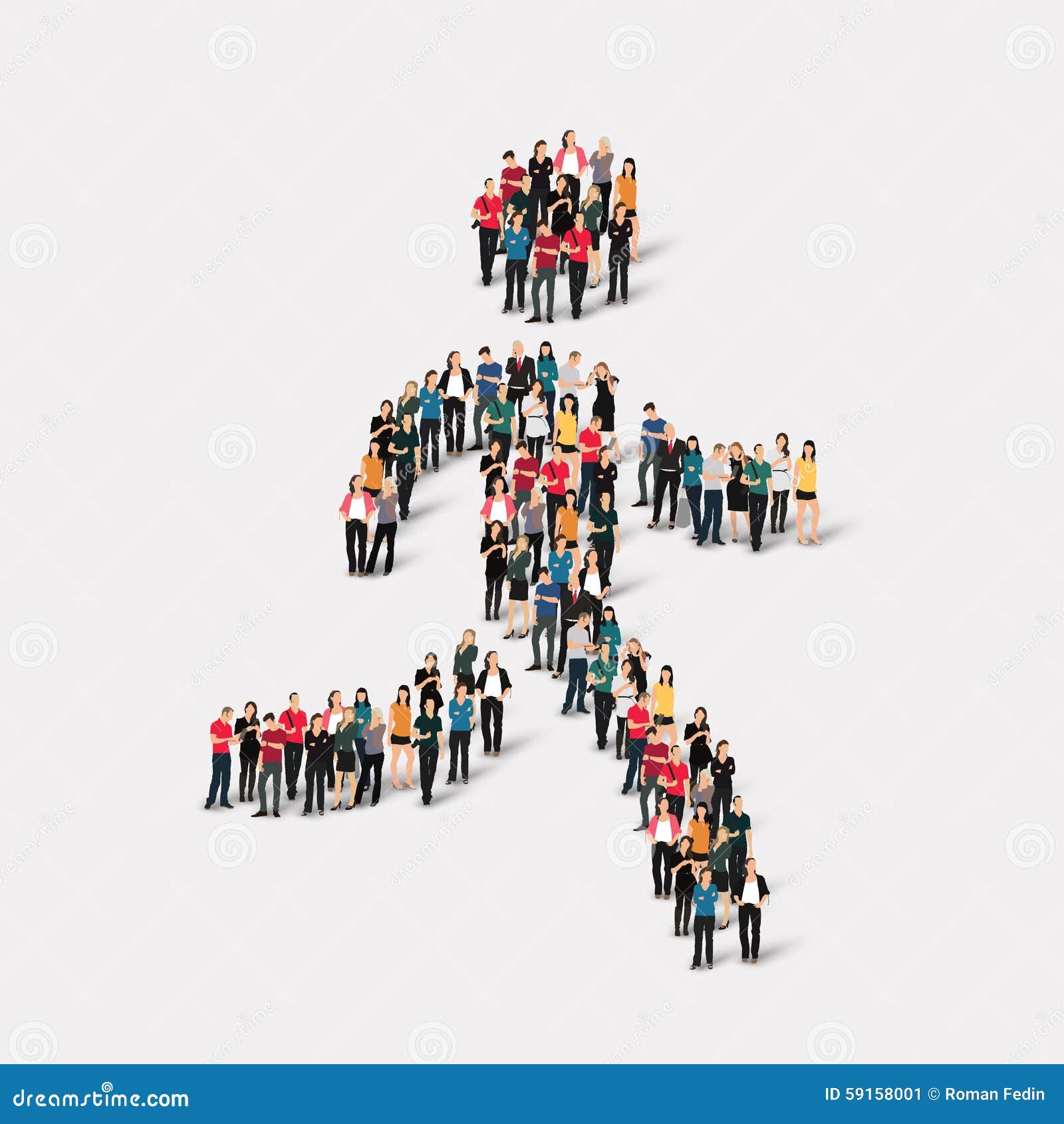 Group people shape man stock vector. Illustration of family - 59158001