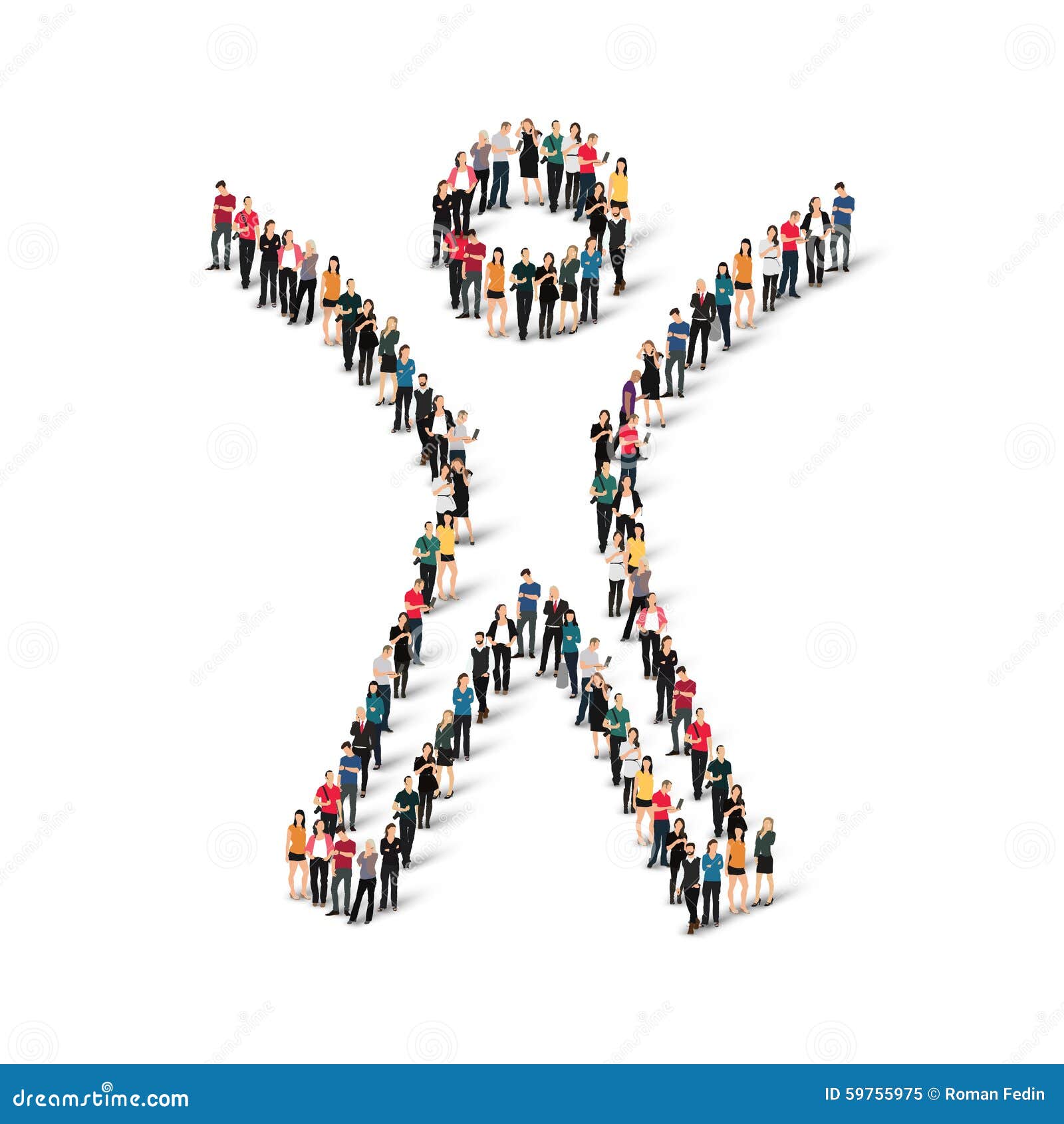 Group people shape man stock vector. Illustration of flat - 59755975