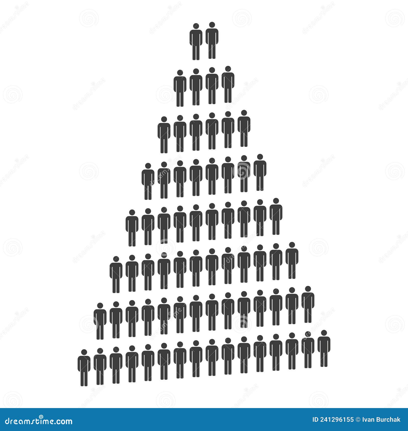A Group Of People In The Shape Of A Pyramid. Social Hierarchy. Babel ...