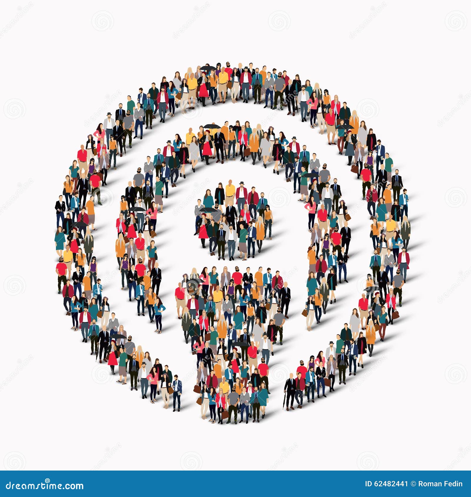 Group People Shape Target Man Stock Vector - Illustration of financial ...