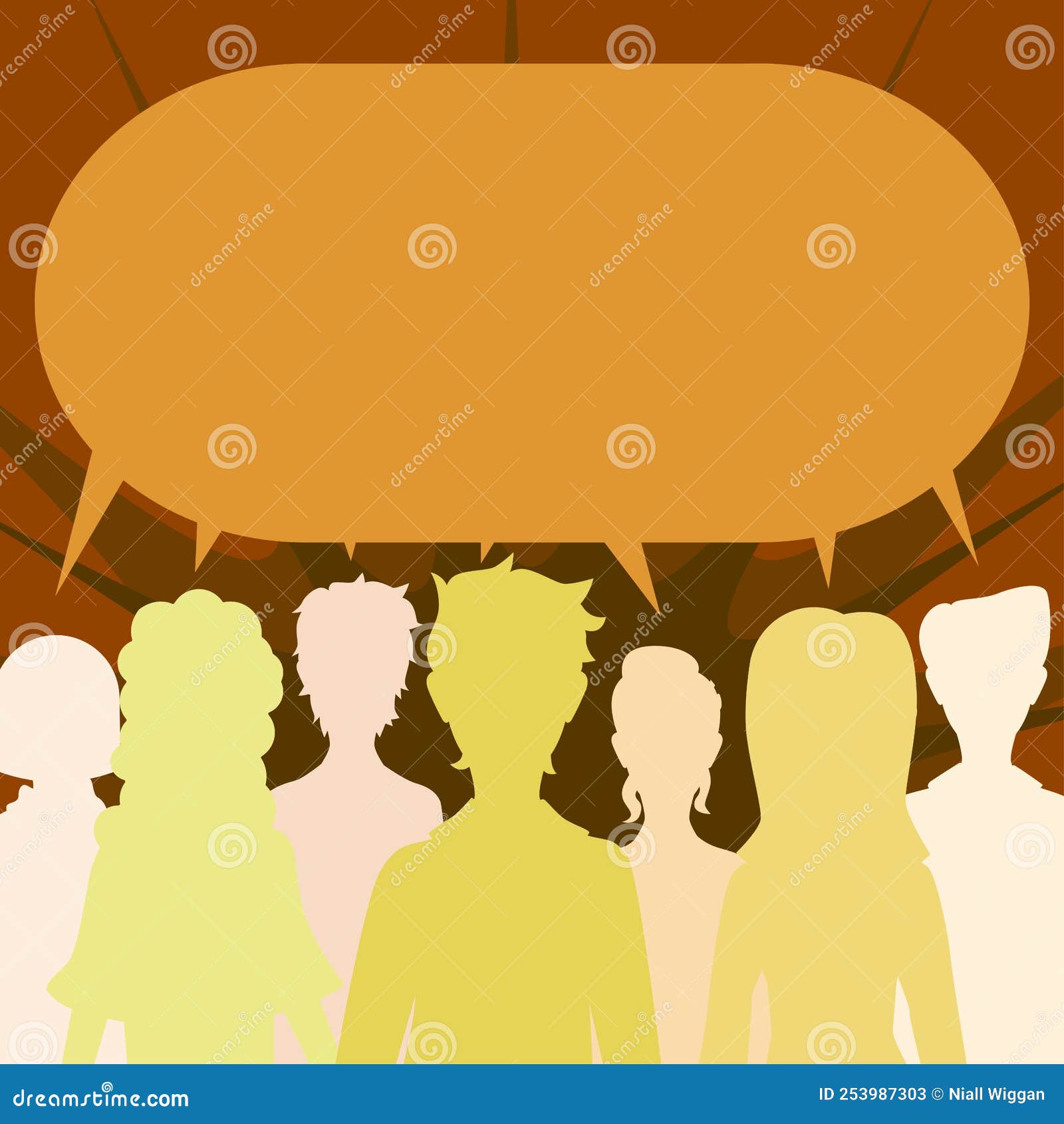 Group of People Sharing Important Informations in Speech Bubble ...