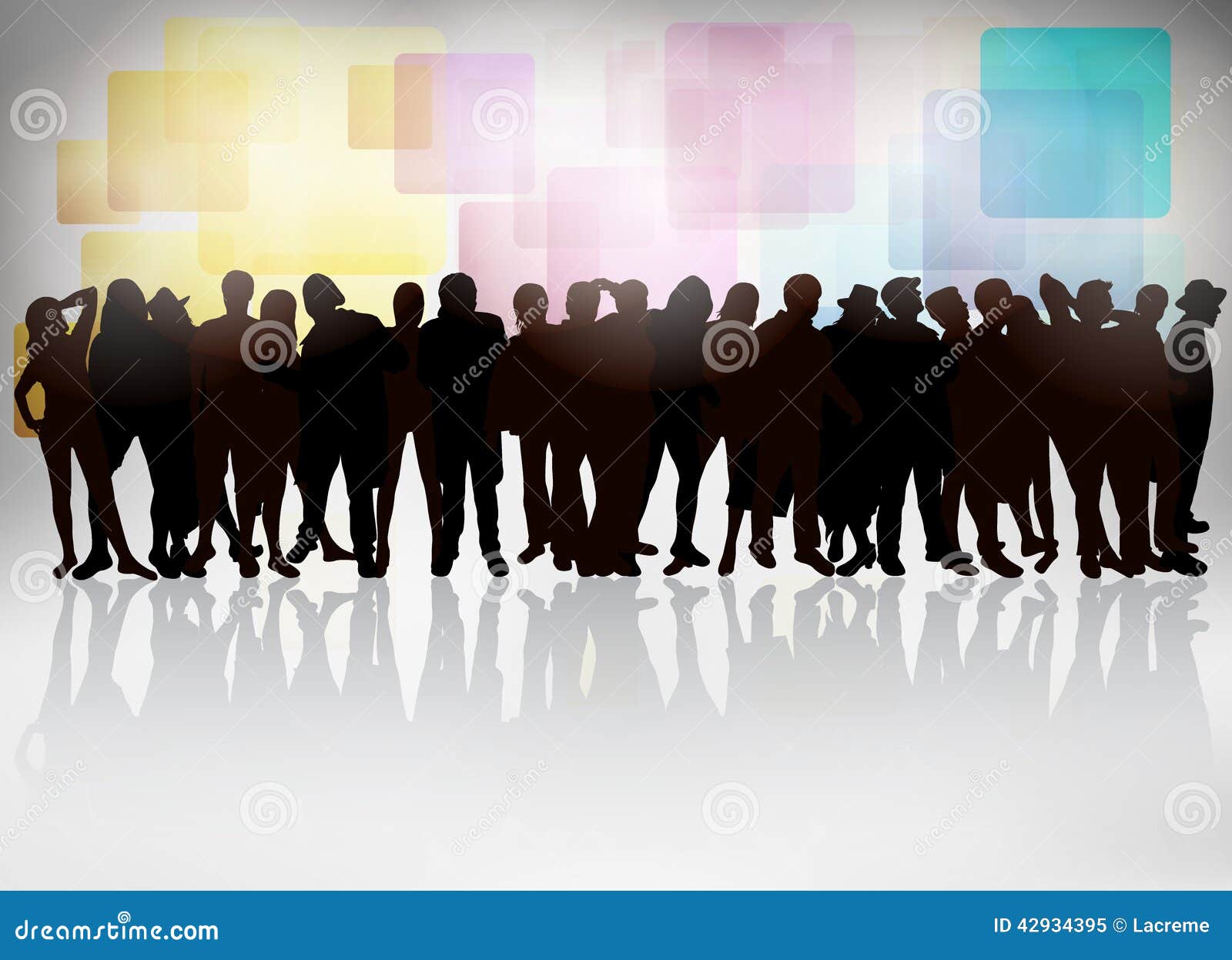 Group of People Silhouettes Stock Vector - Illustration of design ...