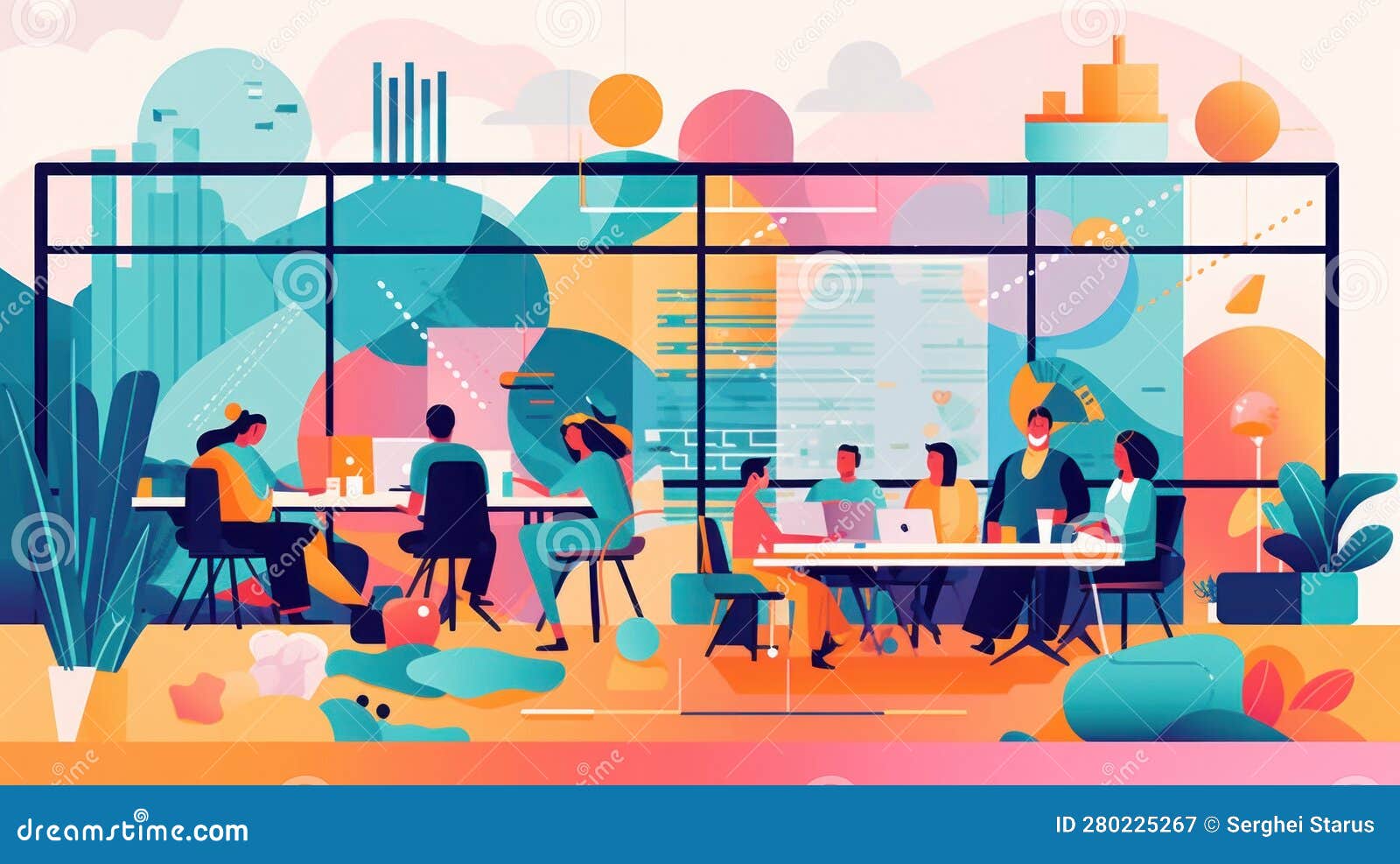 A Group of People Sitting Around a Table. Generative AI Image. Stock ...