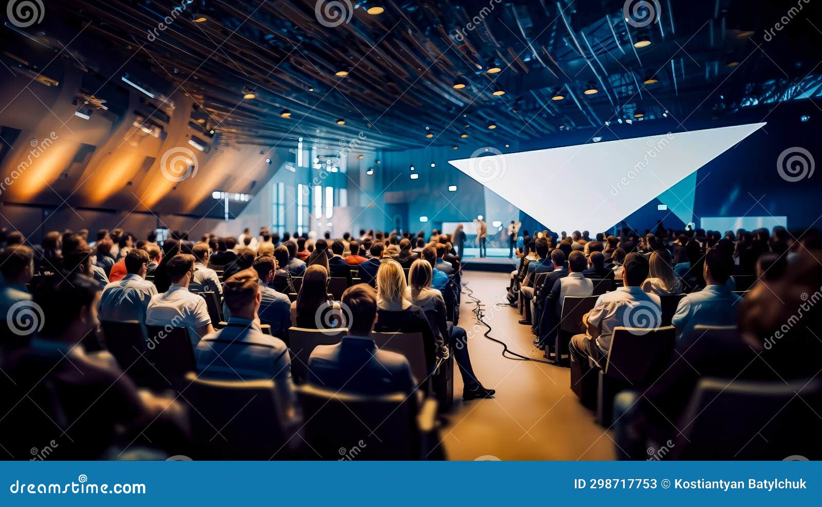 Group of People Sitting in Chairs in Front of Projector Screen ...