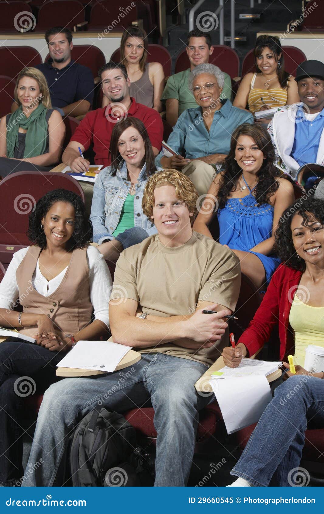 Group of People Sitting in Classroom Stock Image - Image of black ...