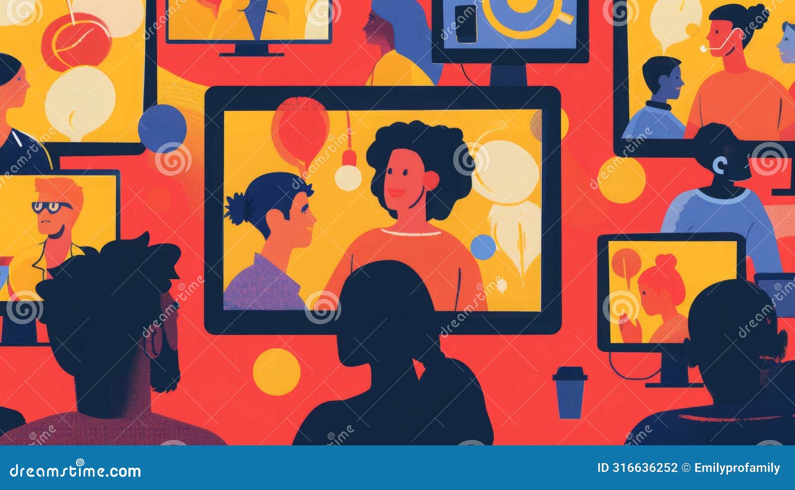 Group of People Sitting in Front of Televisions Stock Photo - Image of ...