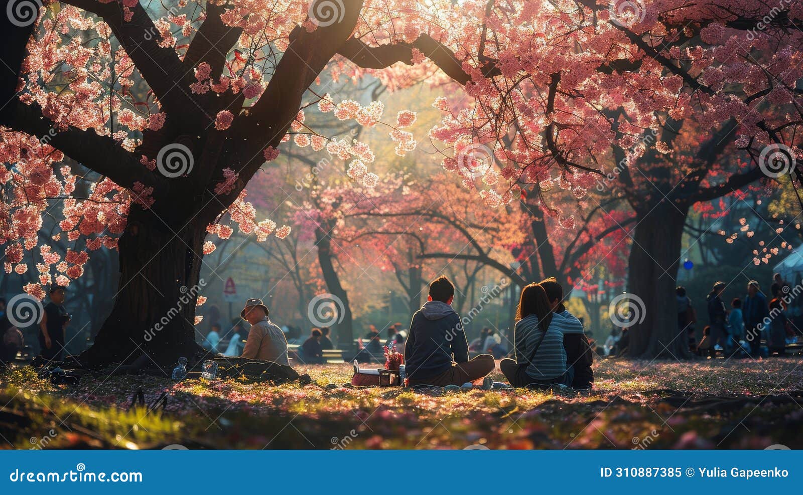 Group of People Sitting Under Tree Stock Image - Image of socializing ...