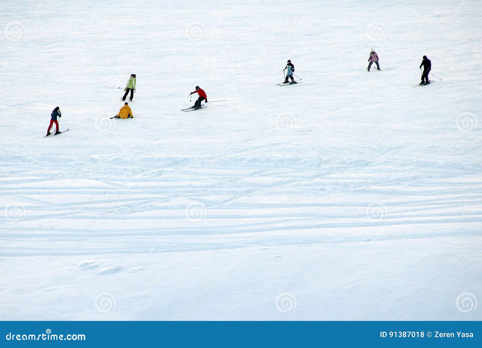 A Group of People Skiing on Snow. Editorial Stock Photo - Image of ...
