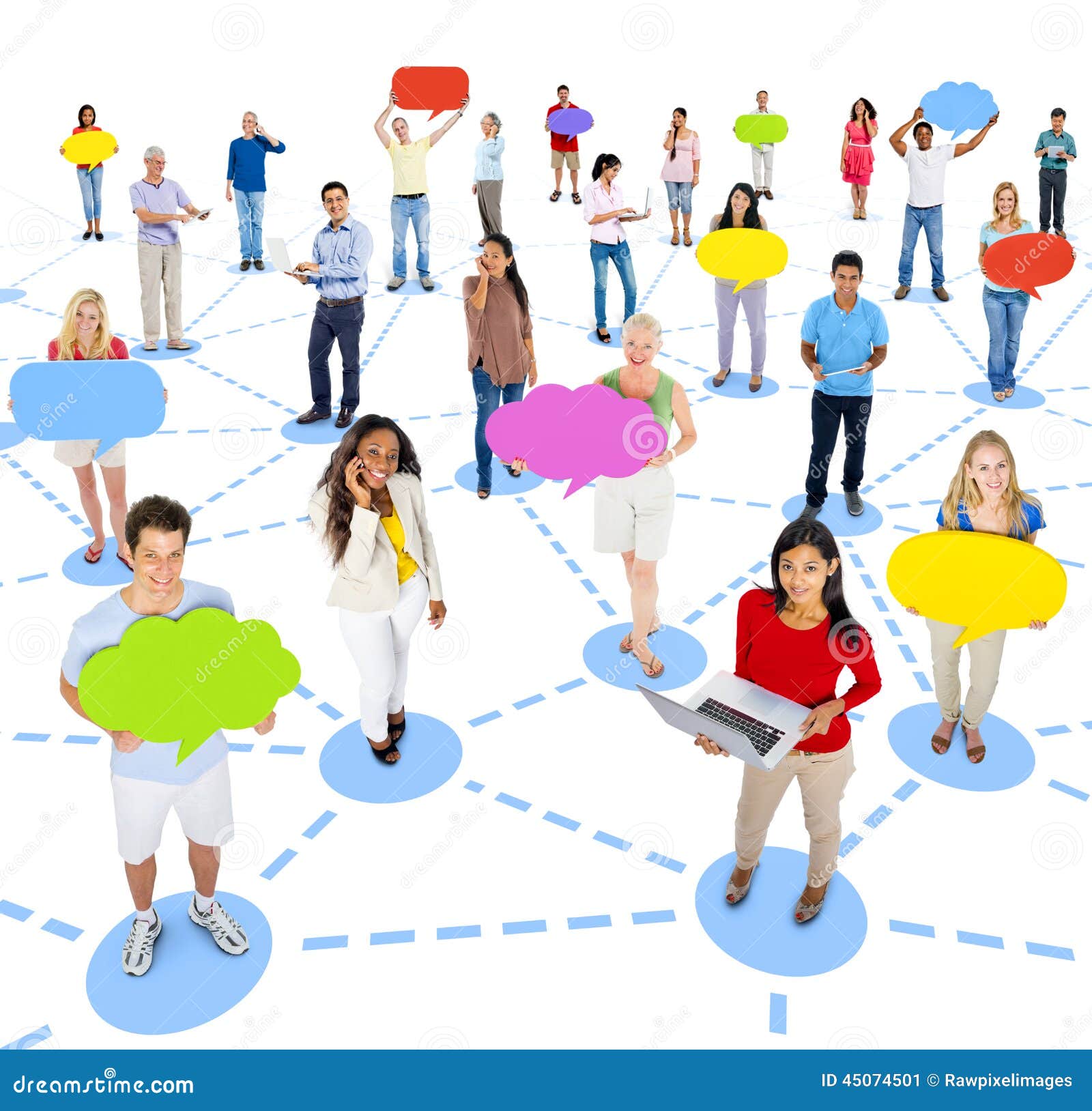 Group of People Social Networking Stock Image - Image of happiness ...