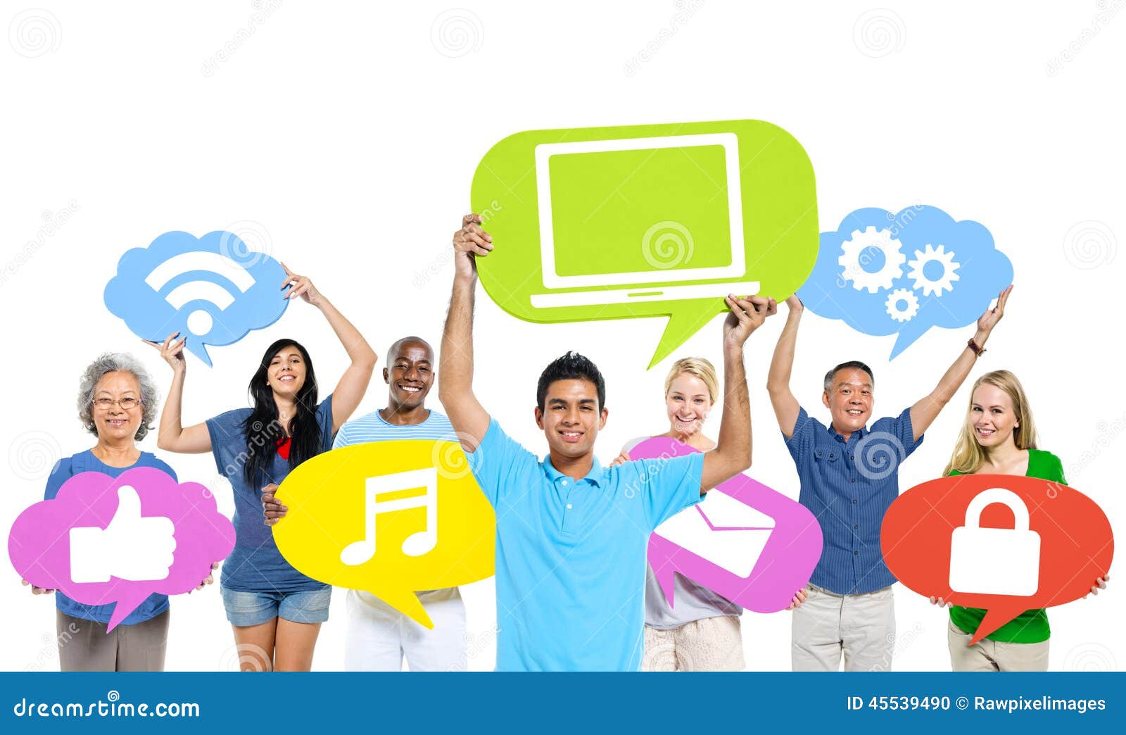 Group of People Social Networking Stock Photo - Image of african, email ...