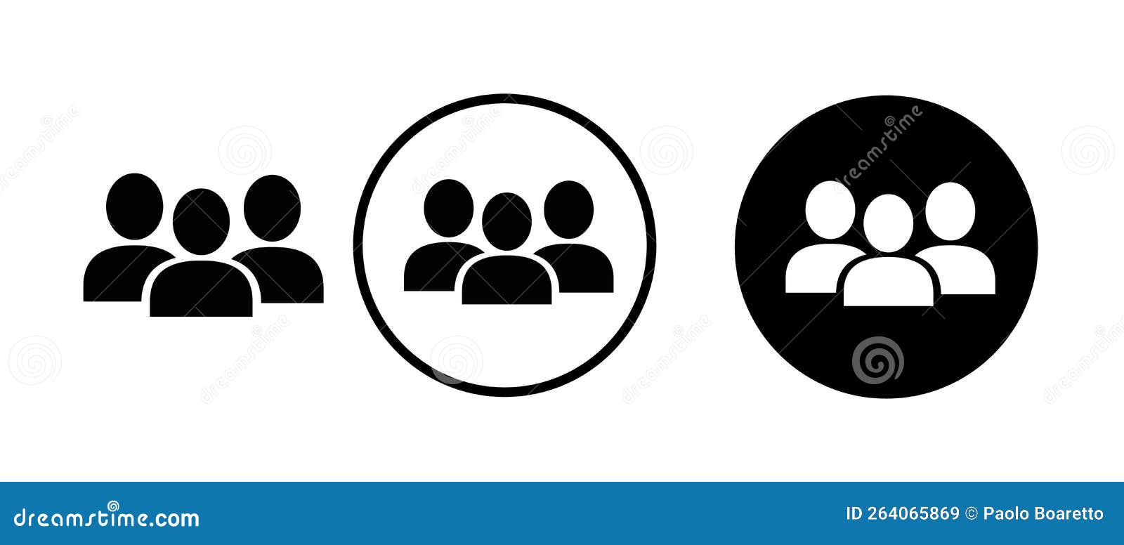 Group of People, Squad Icon - Team User Icon. Three Person Symbol ...