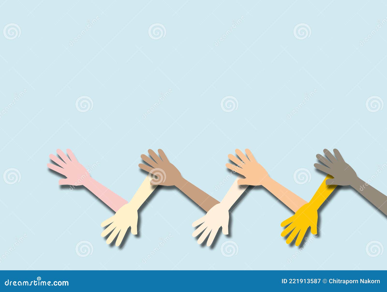 Group of People Stacking Hands Shows Unity and Teamwork. Stock ...