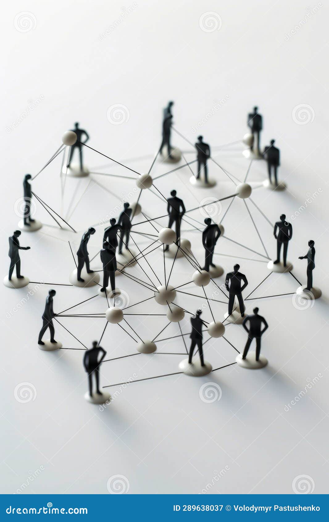 Group of People Standing Around Network of Dots and Dots. Generative AI ...