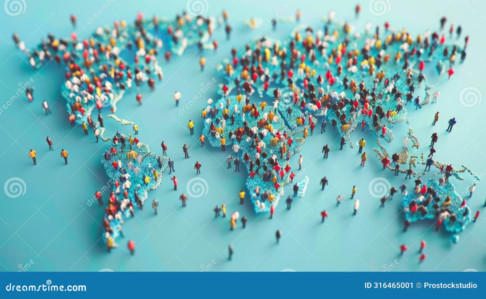 Group of People Standing Around World Map Stock Image - Image of globe ...
