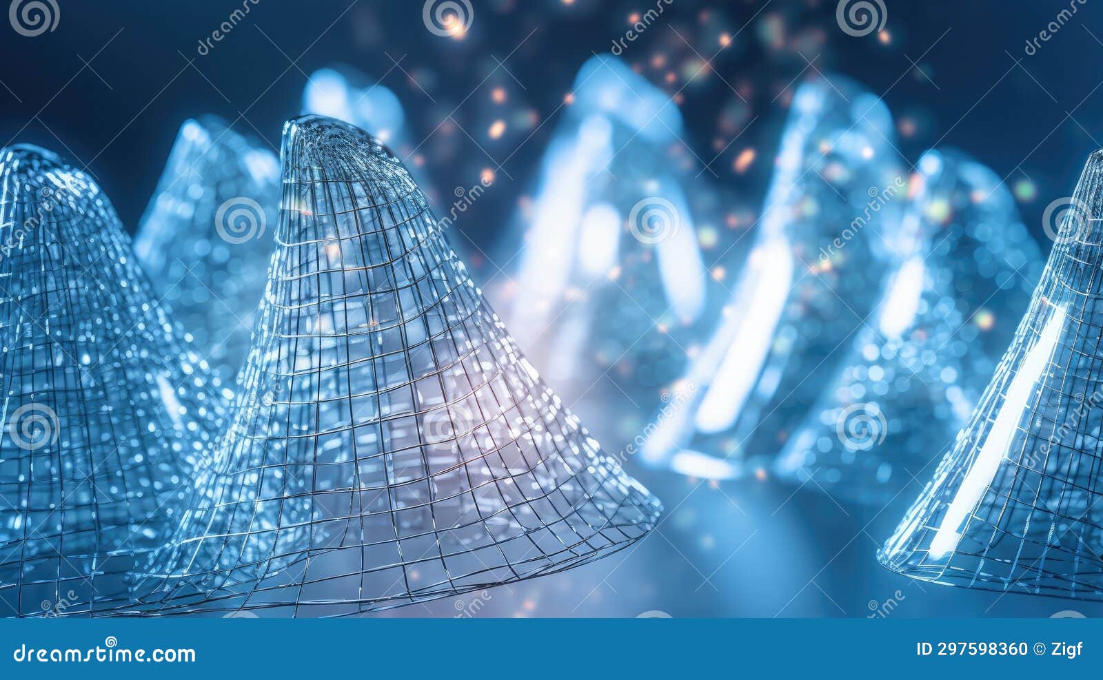 Group of People Standing in Front of Large, Blue Structure. this ...