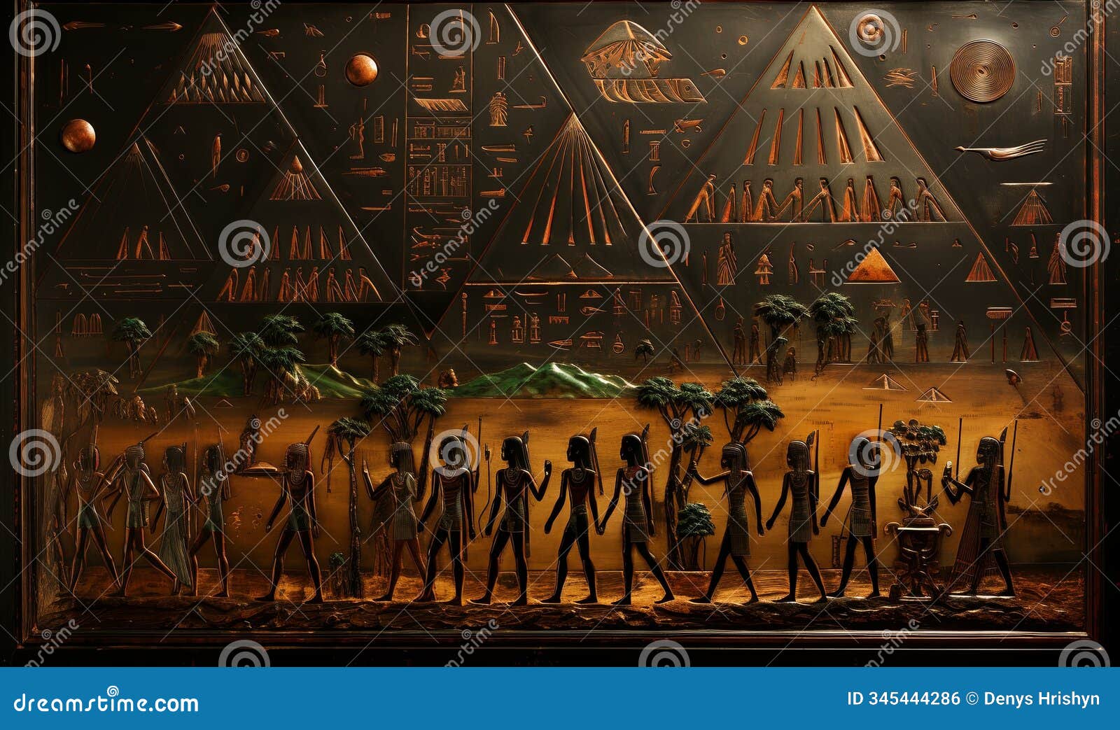 Group of People Standing in Front of Pyramid Stock Photo - Image of ...