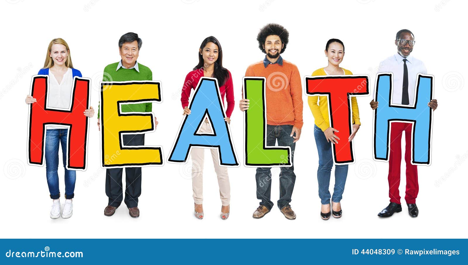 Group of People Standing Holding Health Stock Image - Image of african ...