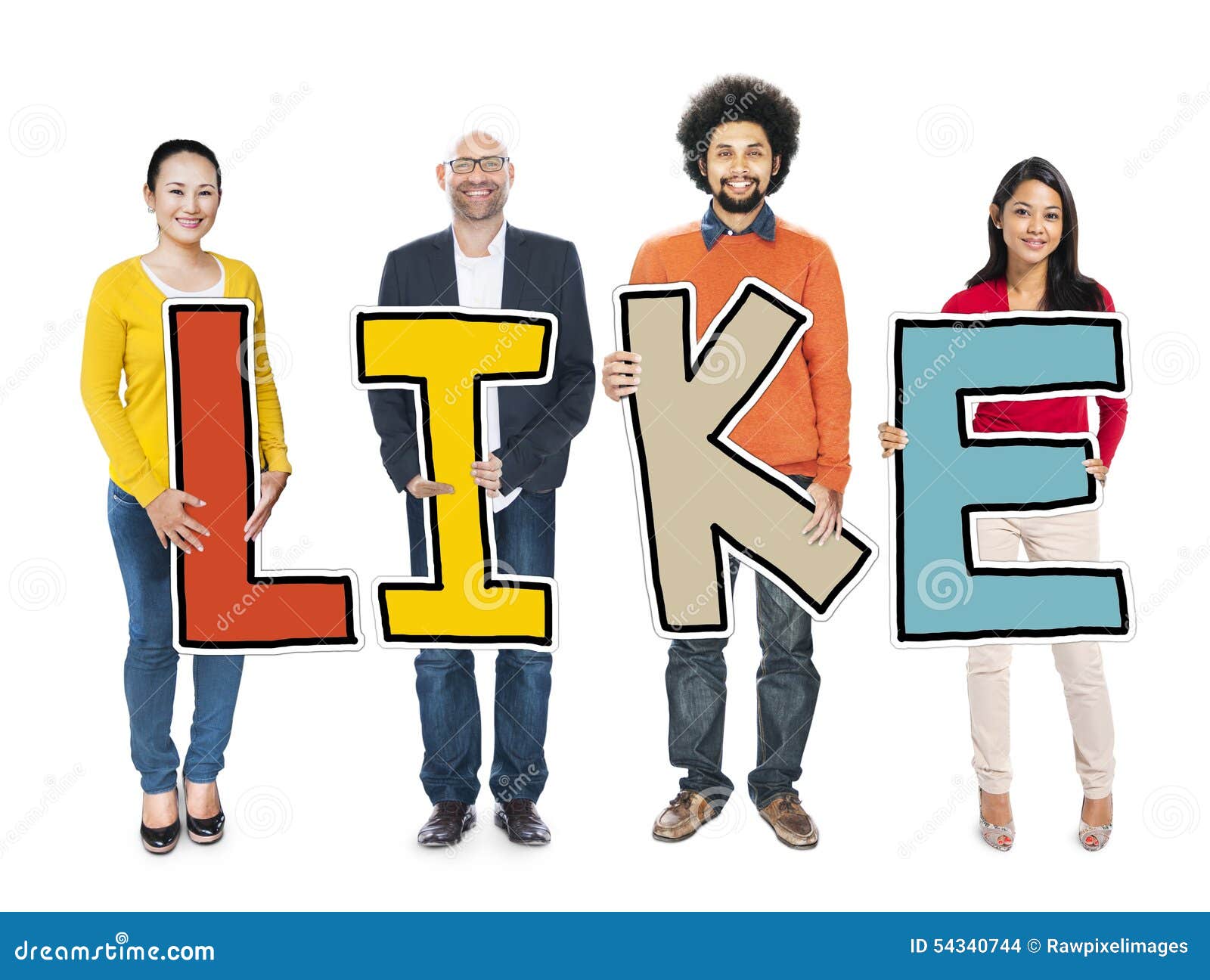 Group of People Standing Holding Like Concept Stock Photo - Image of ...