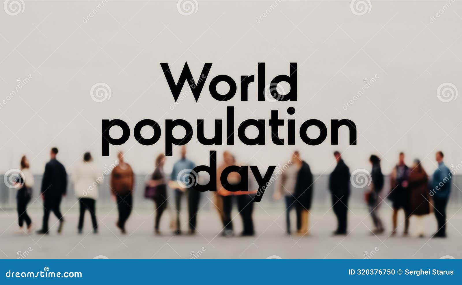 A Group of People Standing in a Line with the Words World Population ...