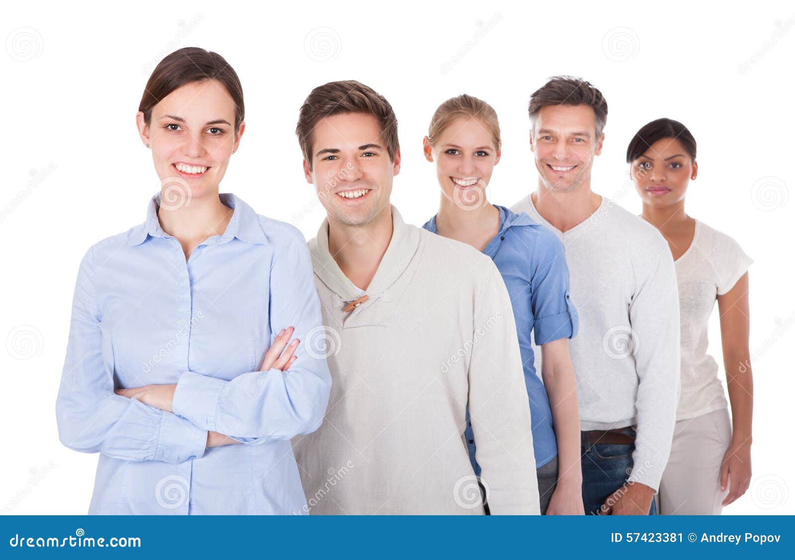 Group of People Standing in a Row Stock Image - Image of people ...