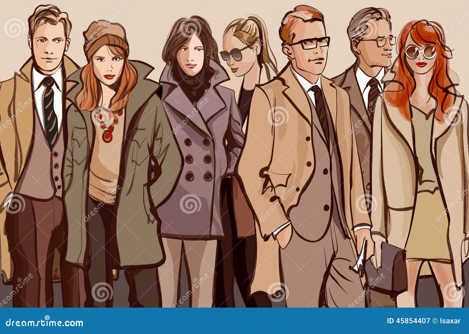 Group of People Standing in a Row Stock Vector - Illustration of ... Group of People Standing in a Row Stock Vector - Illustration of ...