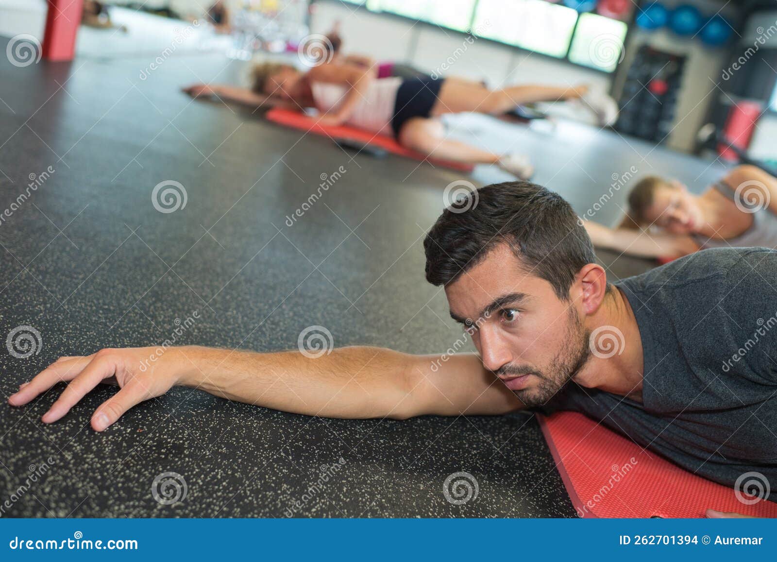 Group People Stretching in Class Stock Photo - Image of body, bodycare ...