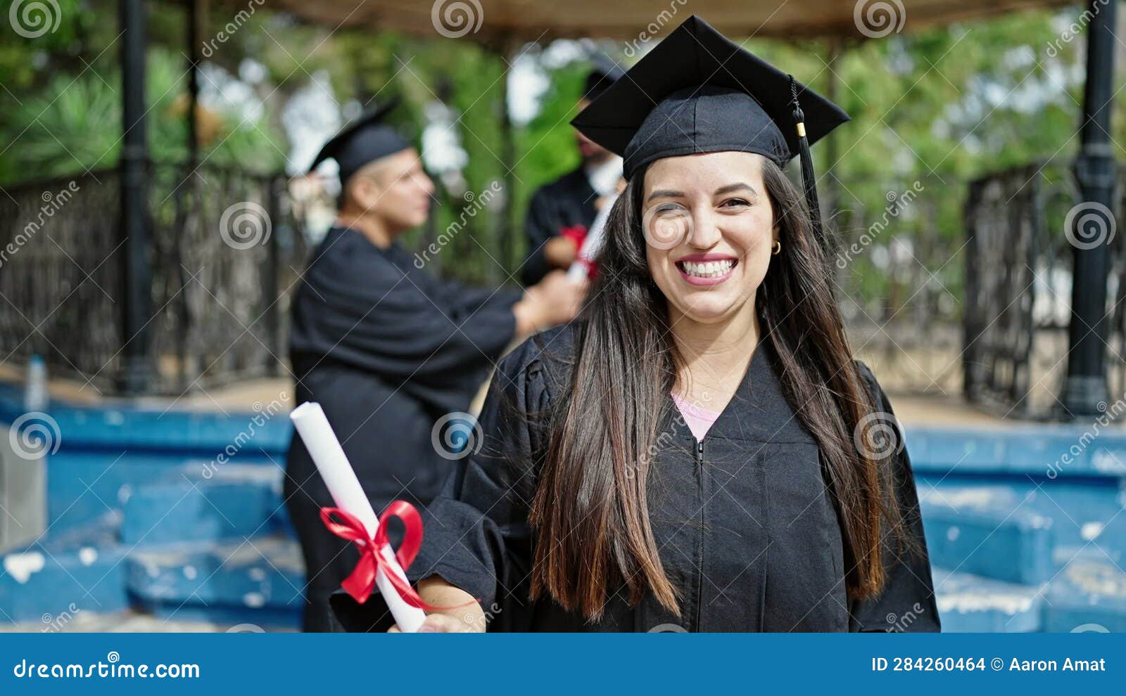 Group of People Students Graduated Holding Diploma with Winner ...