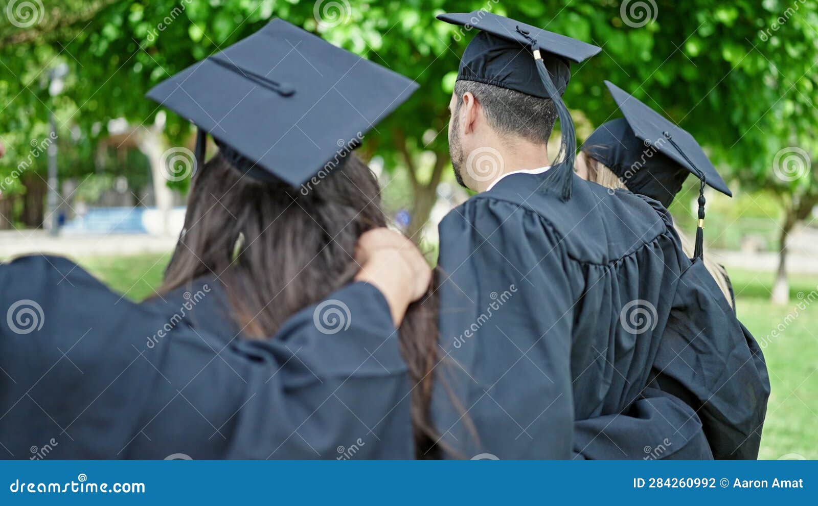 Group of People Students Graduated Hugging Each Other Backwards at ...