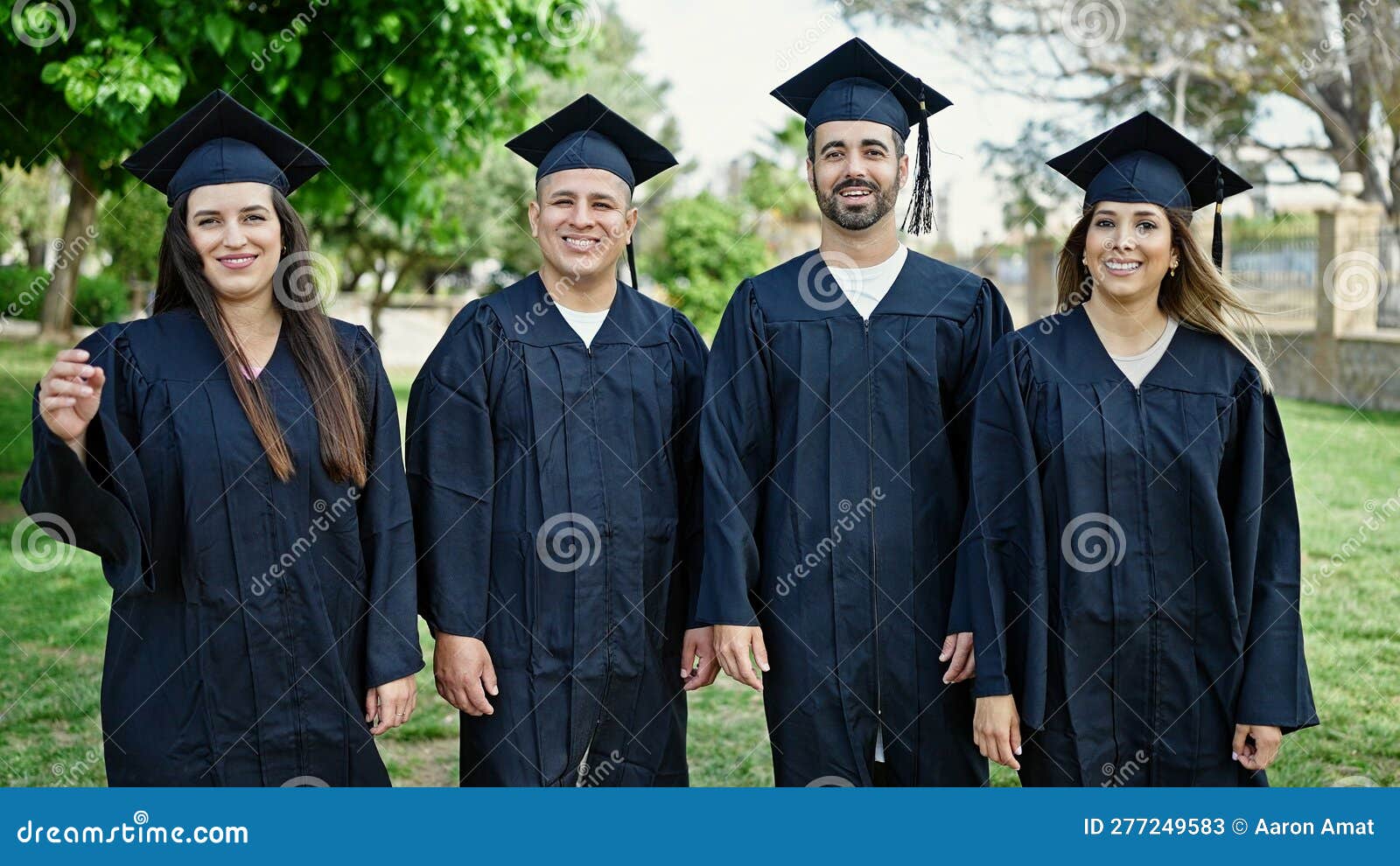 Group of People Students Graduated Smiling Confident Standing Together ...