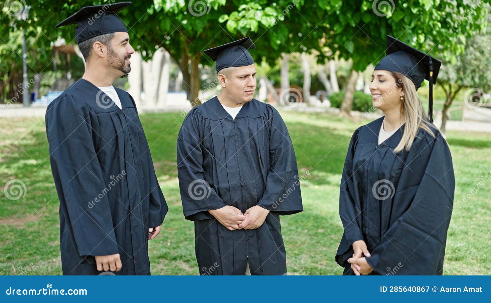 Group of People Students Graduated Speaking at University Campus Stock ...