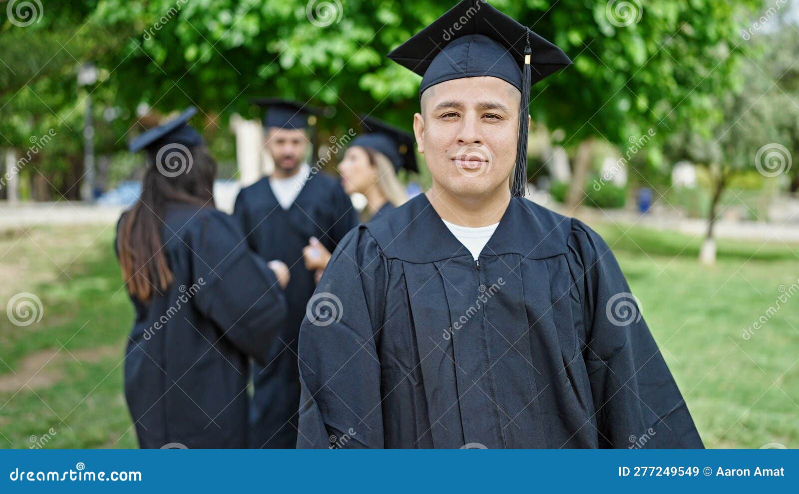Group of People Students Graduated Standing with Relaxed Expression at ...