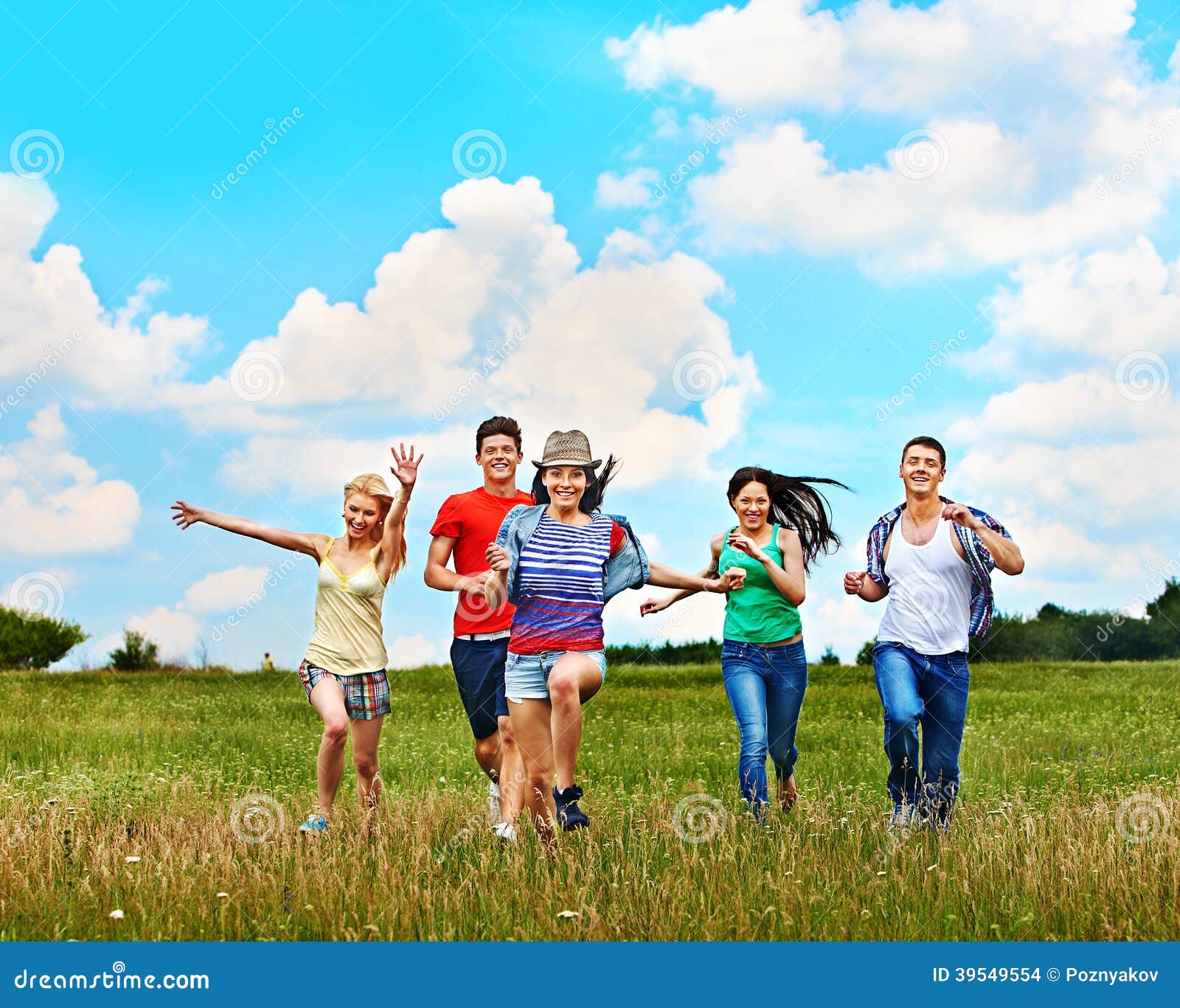 Group People Summer Outdoor. Stock Photo - Image of active, crowd: 39549554