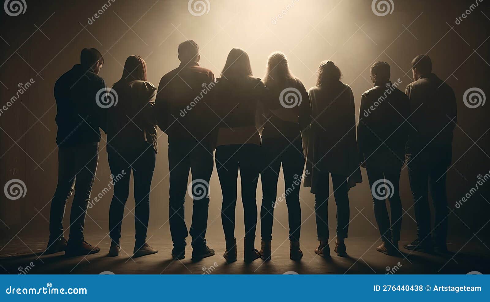 Group of People Supporting Each Other View. Al Generated Stock ...