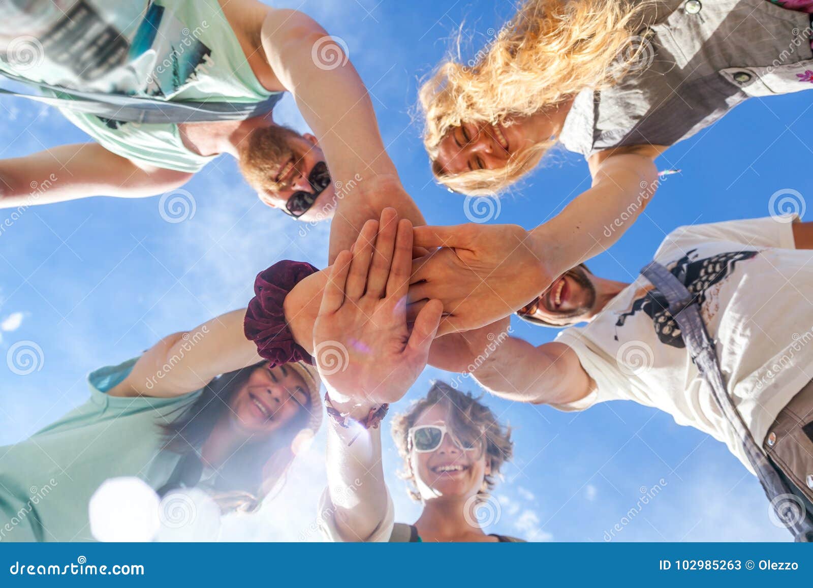 Group of People Supporting Each Others. Concept about Team Work Stock ...