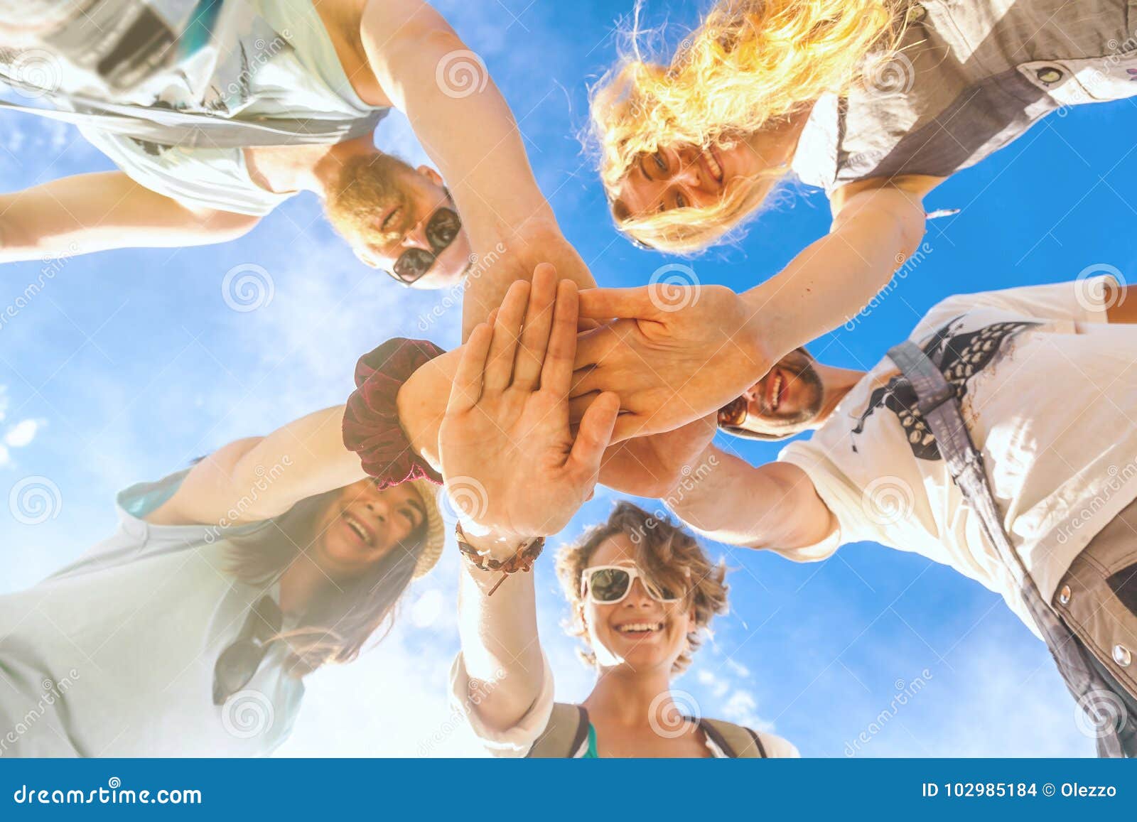 Group of People Supporting Each Others. Concept about Team Work Stock ...