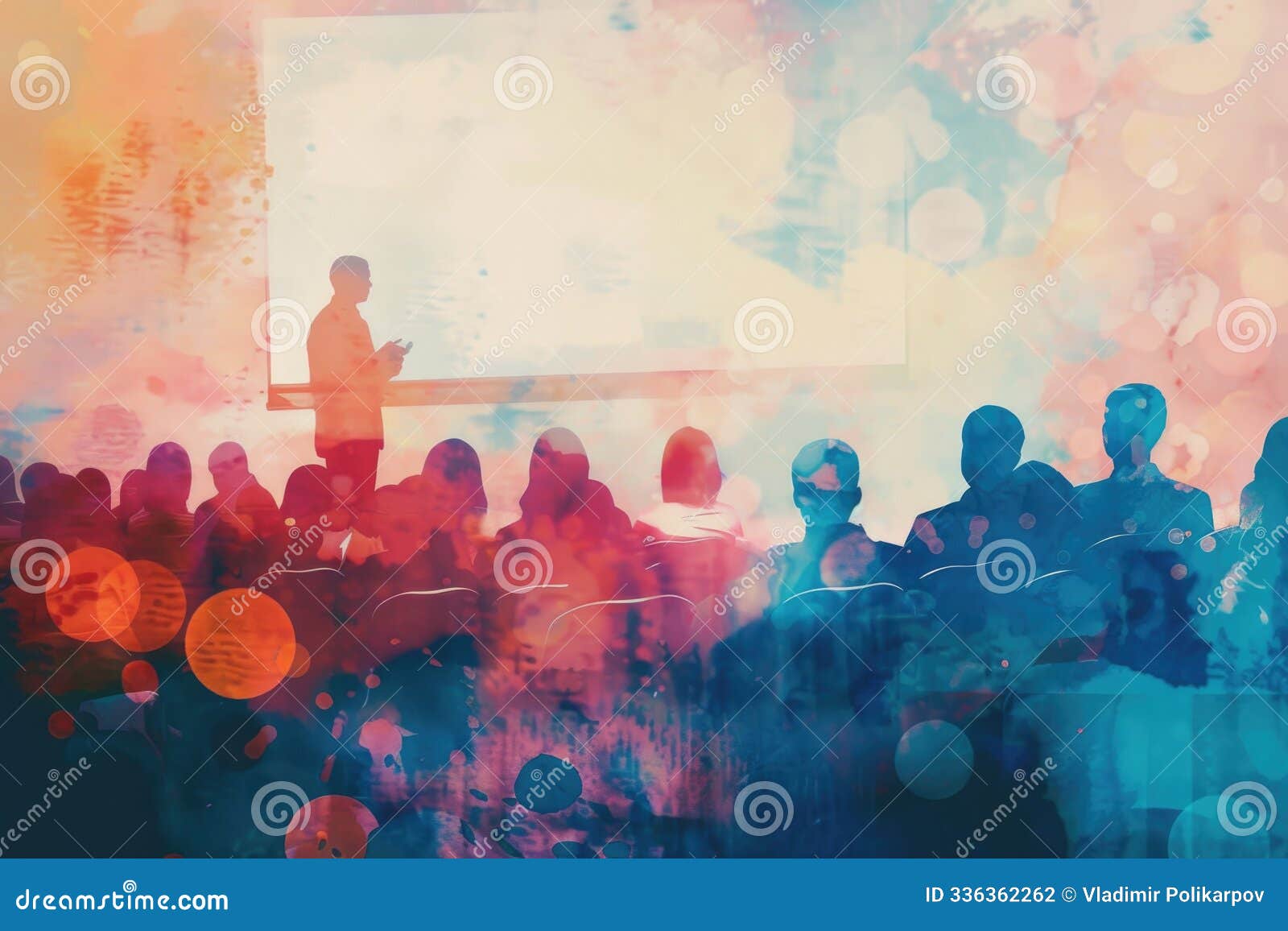 Group of People Surrounding a Screen, Possibly Watching a Presentation ...