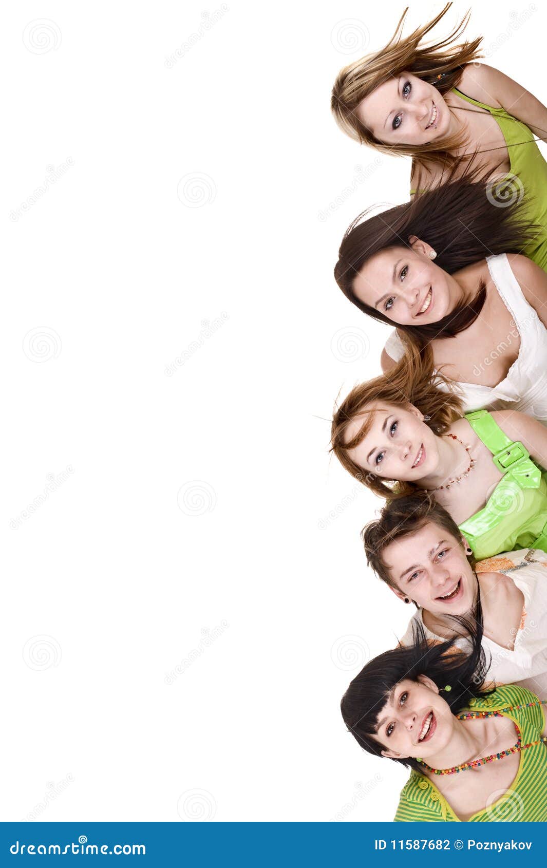 Group of People Take Banner. Stock Photo - Image of card, cute: 11587682