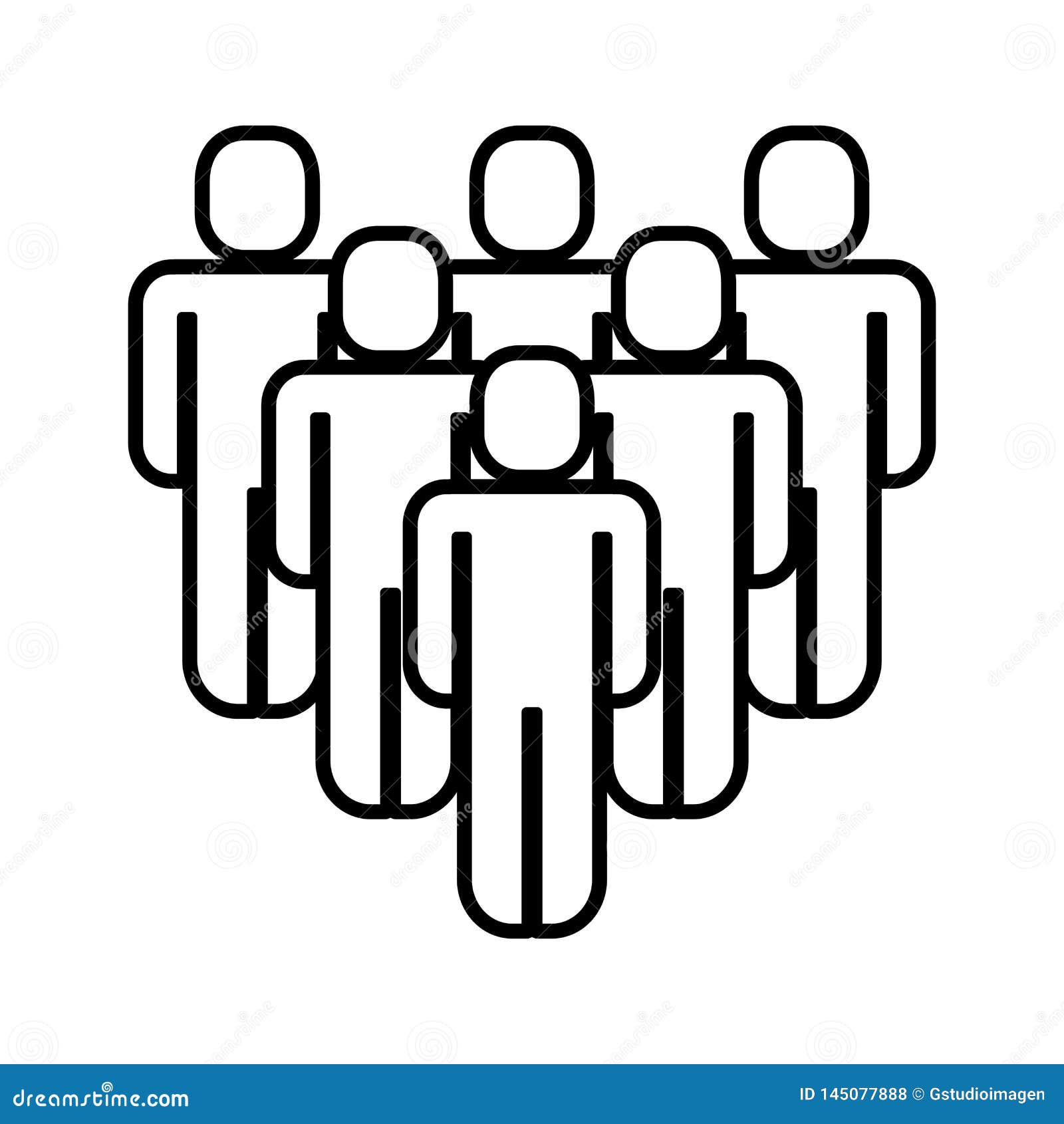 Teamwork Silhouette Figure Human Cartoon Vector | CartoonDealer.com ...