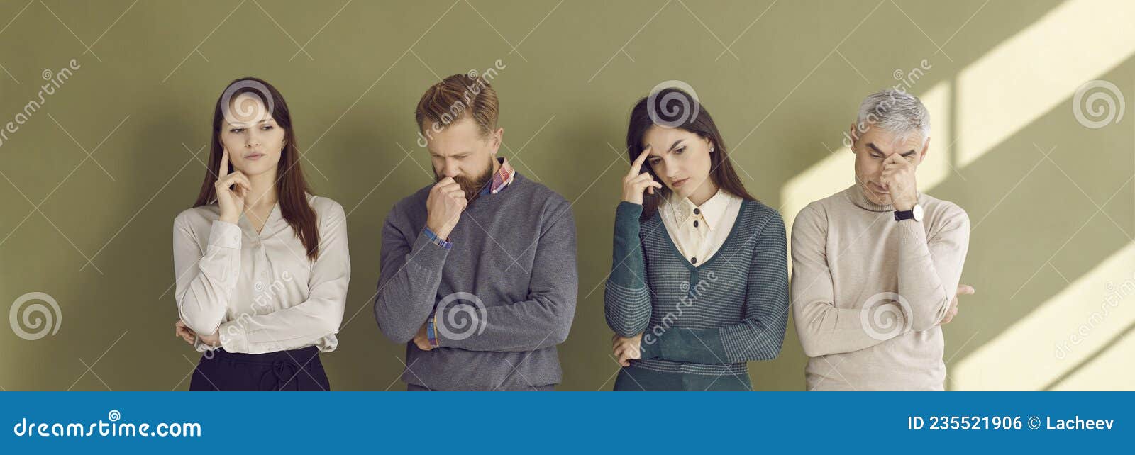 Group of People Thinking and Doubting while Looking for Answer To ...