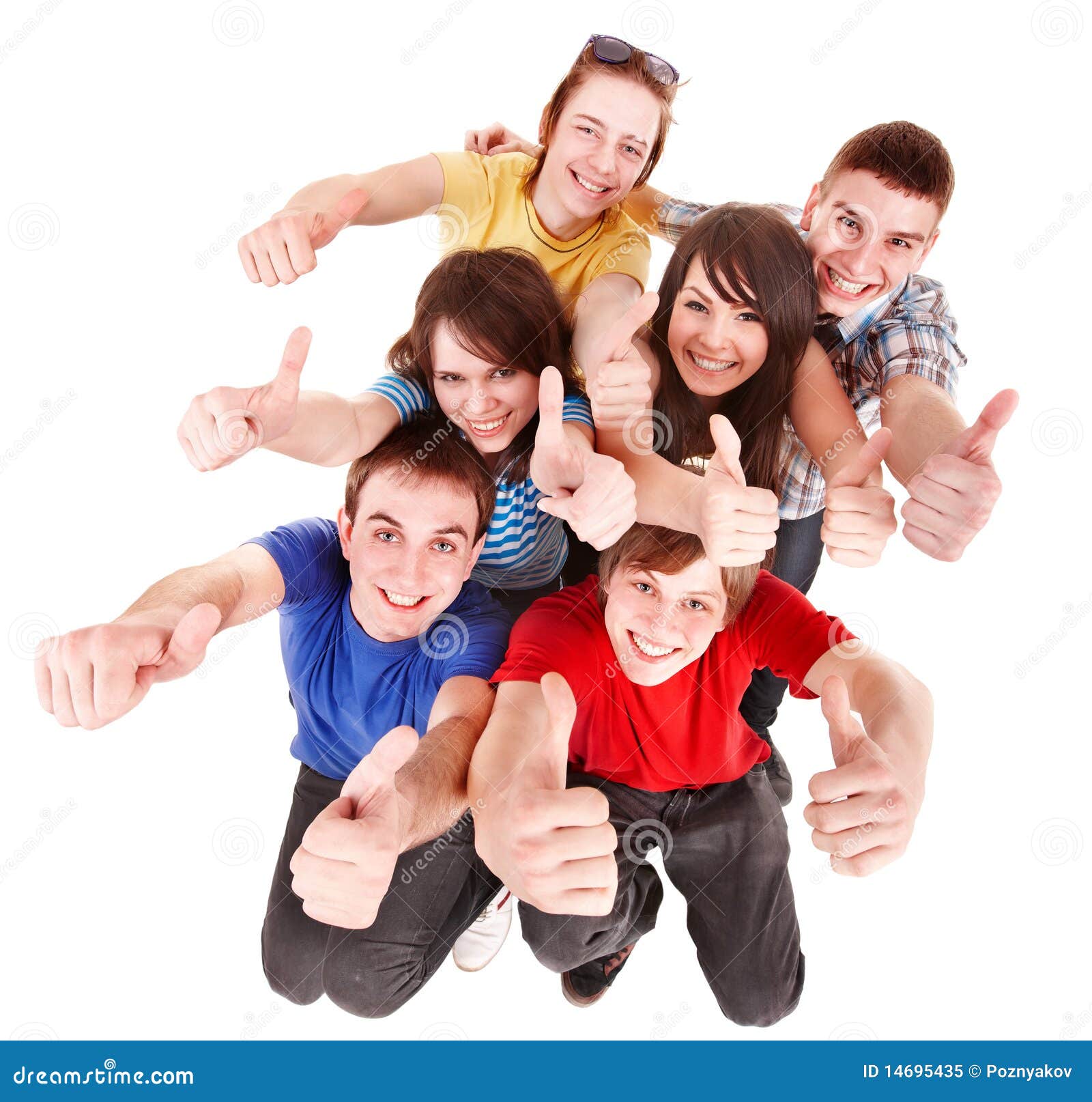 Group People with Thumbs Up. Stock Image - Image of outstretched, okay ...