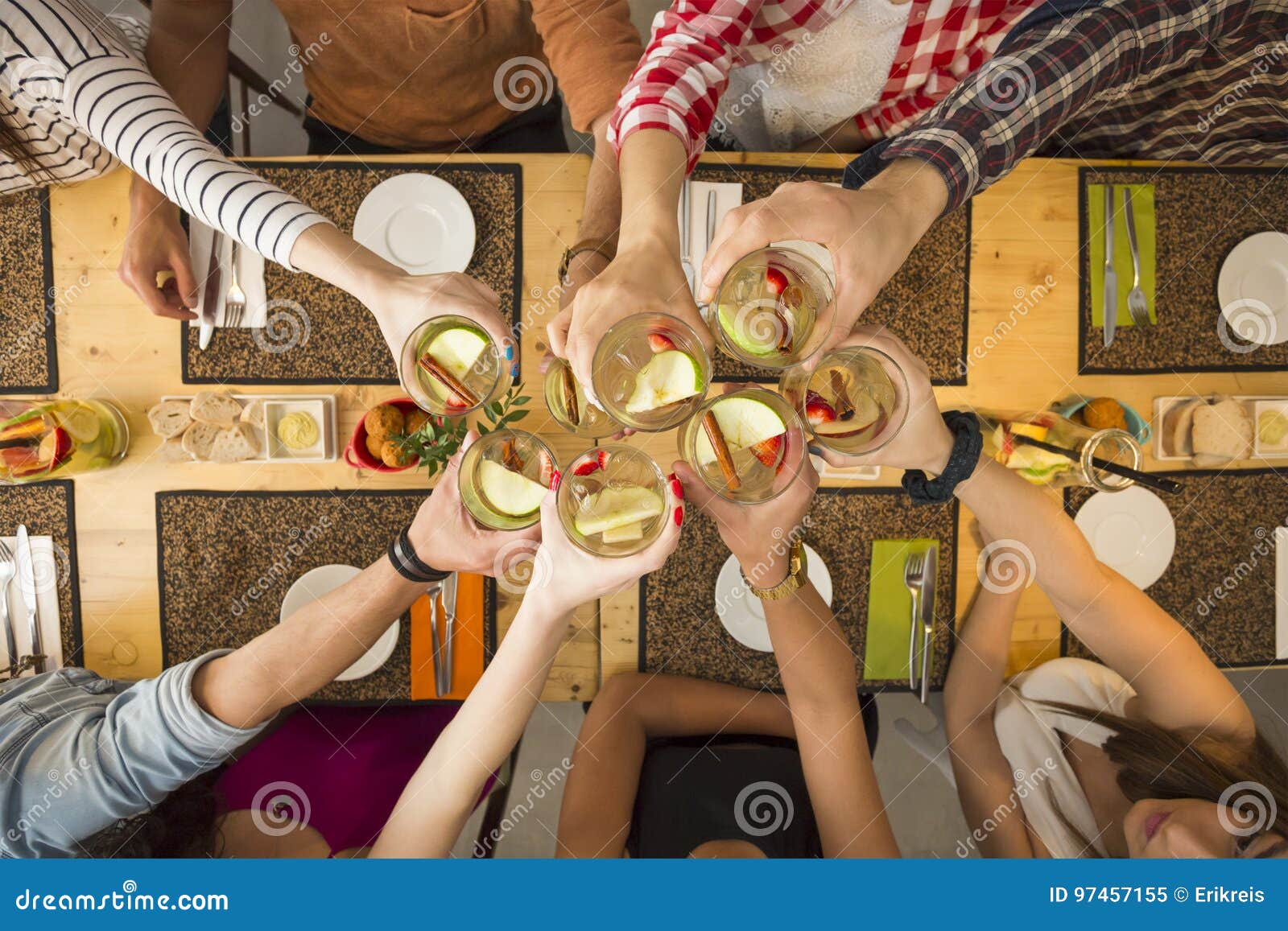 Friends having a toast stock image. Image of american - 97457155