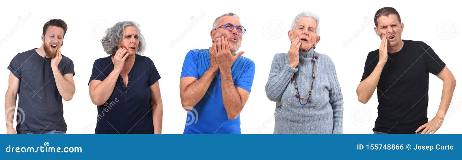A Group of People with a Toothache Stock Photo - Image of patient ...