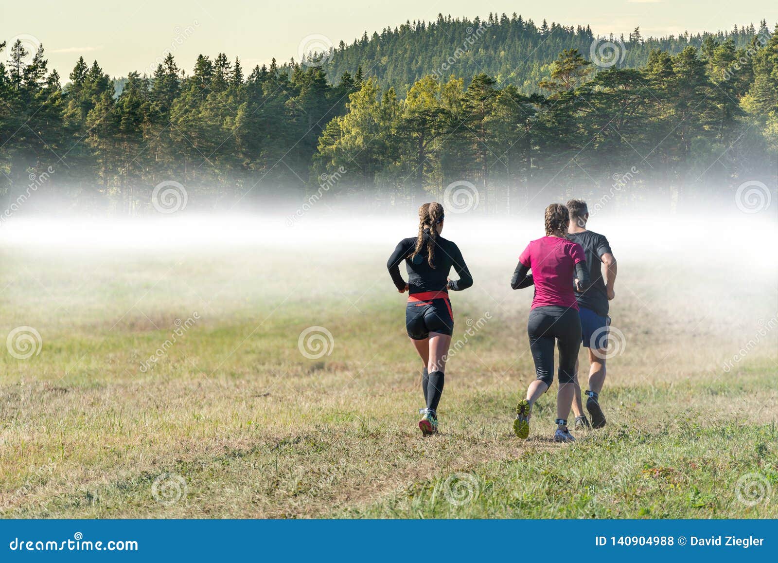 Group of People Trail Running Outdoors in Nature Editorial Stock Photo ...