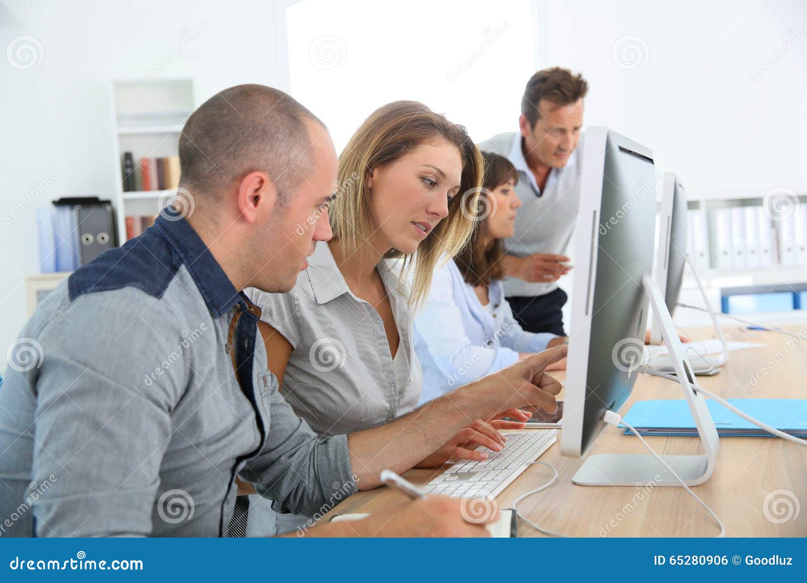 Group of People in Training Class Stock Photo - Image of aged ...