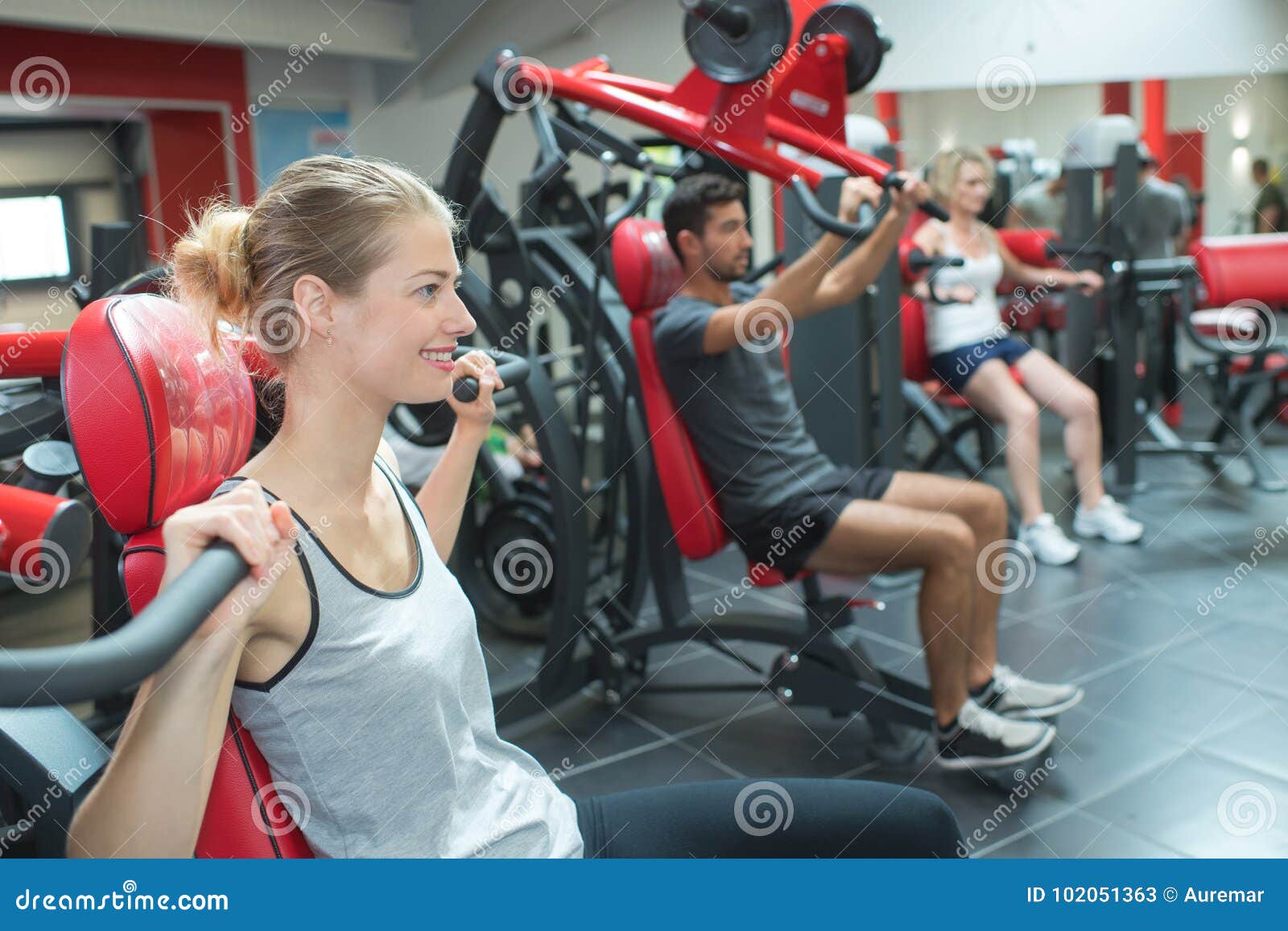 Group People Training in Gym Stock Image - Image of beautiful, exercise ...