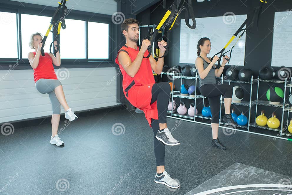 Group People Training at Gym Class Stock Image - Image of class, female ...