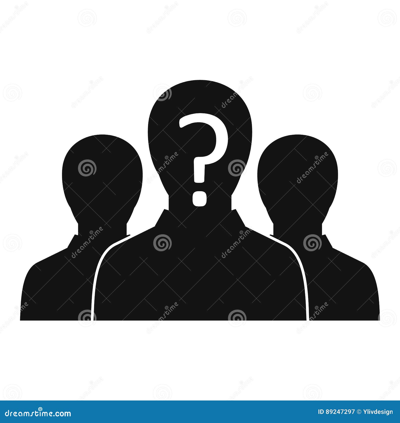 Group of People with Unknown Personality Icon Stock Vector ...