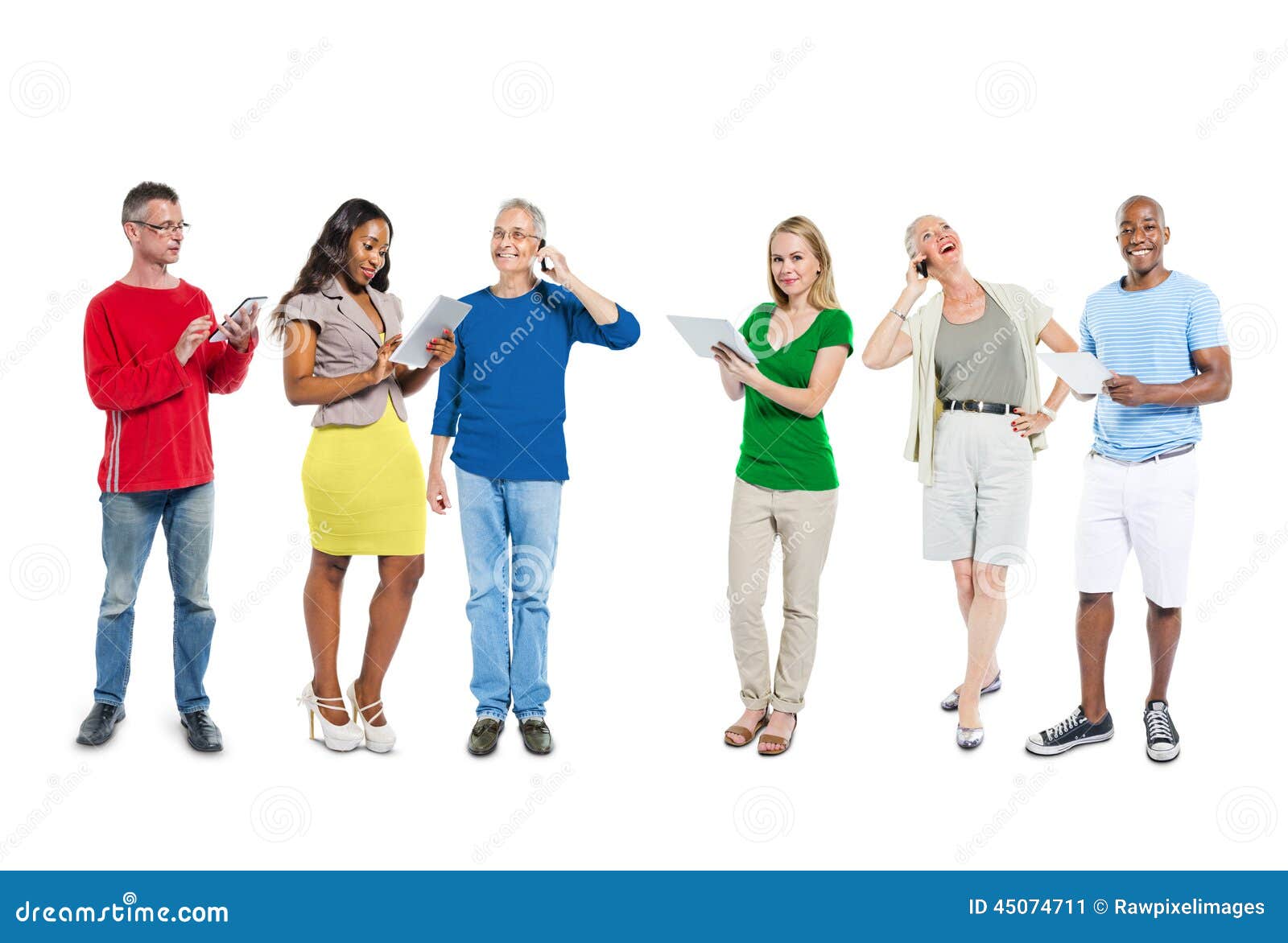 The Man Using A Communication Device Stock Image | CartoonDealer.com ...