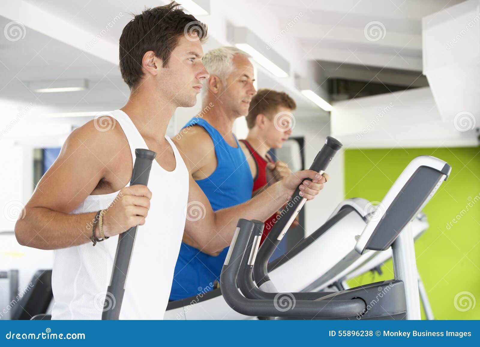 Group of People Using Different Gym Equipment Stock Photo - Image of ...