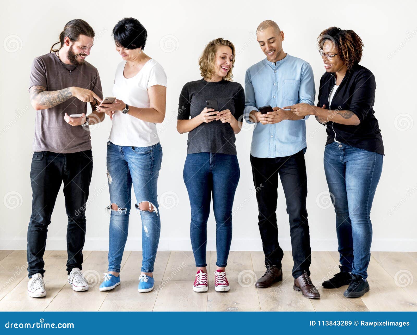 Group of People Using Mobile Phone Stock Image - Image of network ...